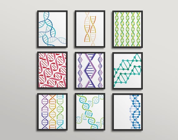 DNA Strands Art Gallery Wall Classroom Decor High School | Etsy