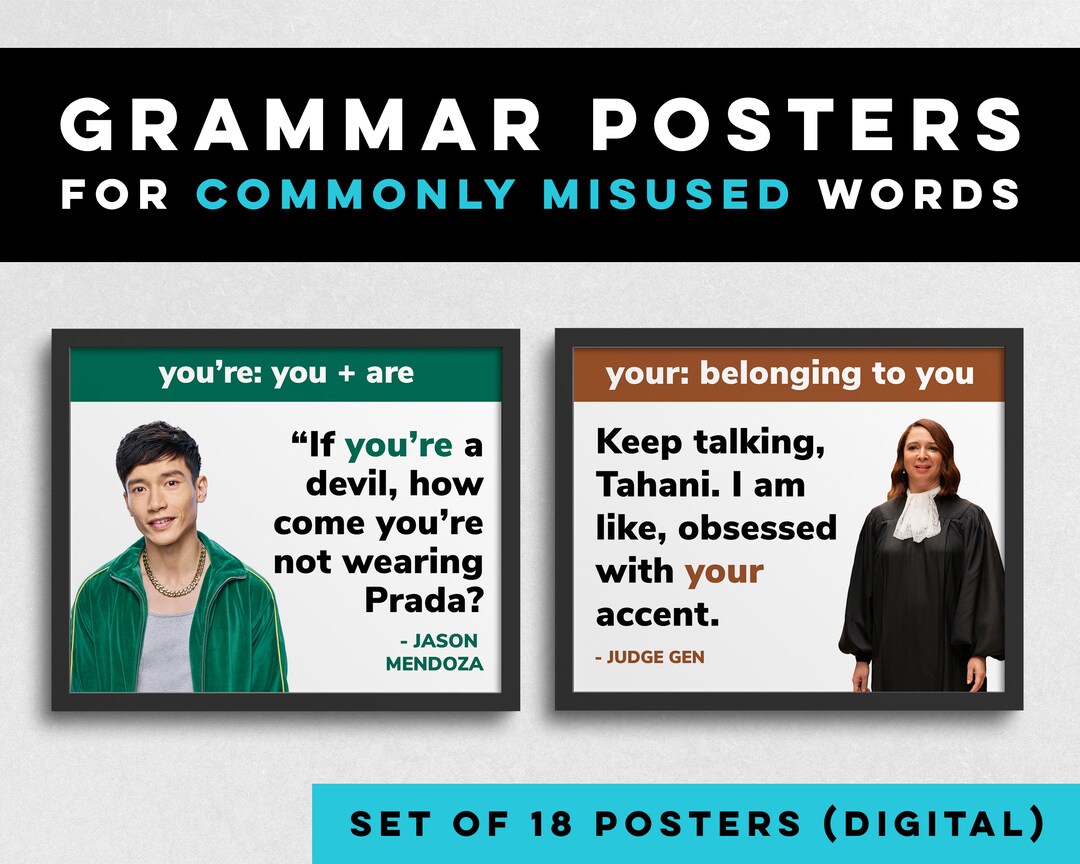 THE GOOD PLACE Grammar Posters (18) Digital Poster, English Lit ...