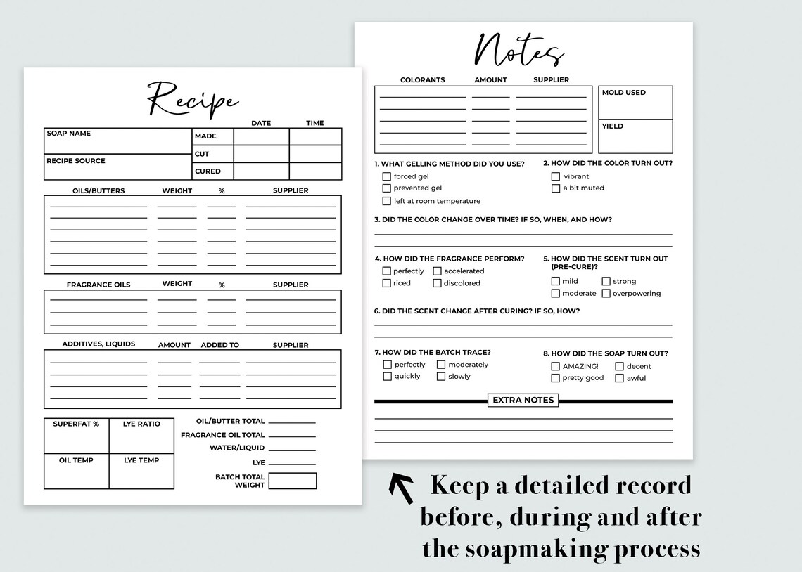 The Ultimate Soap Making Bundle! Print-at-home Batch Record Batch Log ...