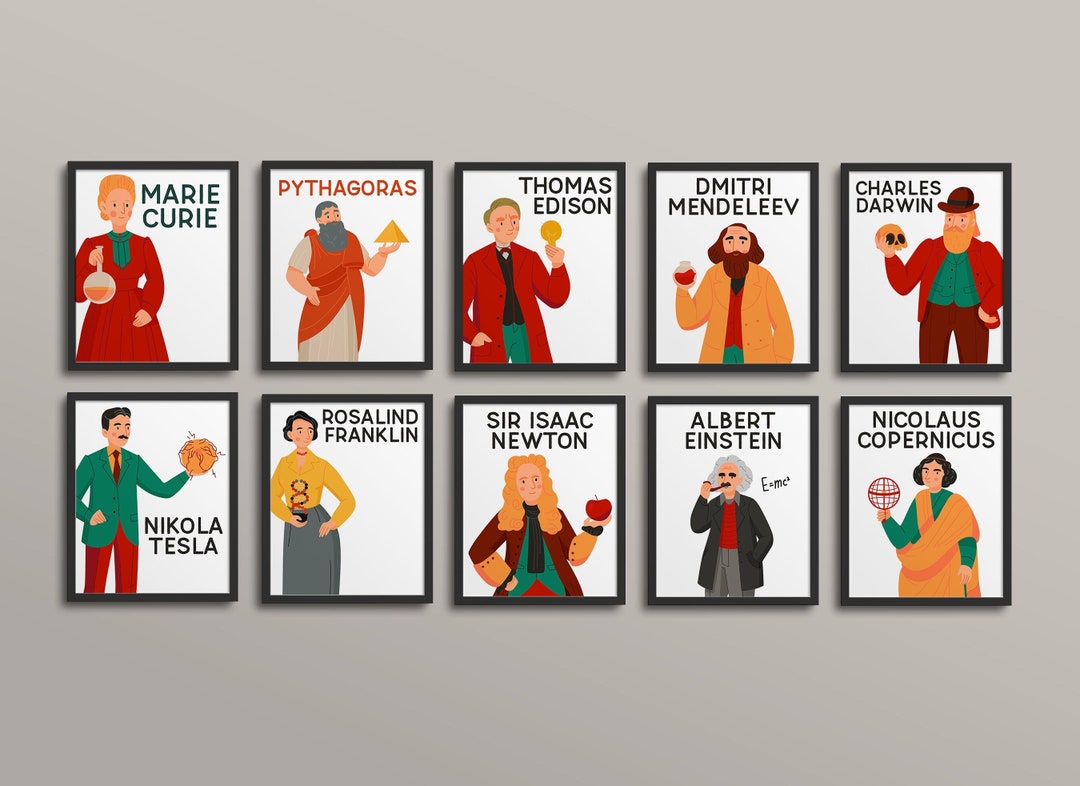 Famous Inventors and Scientists Gallery Wall Style Digital - Etsy