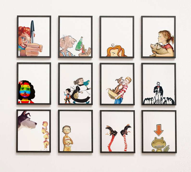 2nd & 3rd Grade Book Characters Gallery Wall - Classroom Decor, Second ...