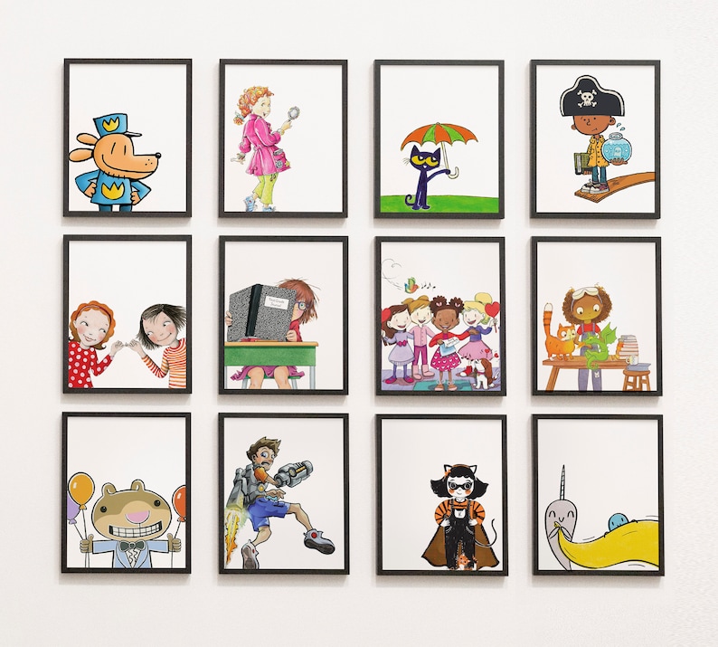 Popular Series 1st 2nd 3rd Grade Book Characters Gallery Wall - Etsy