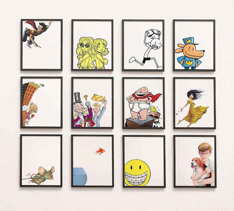 4th & 5th Grade Book Characters Gallery Wall - Classroom Decor, Fourth ...