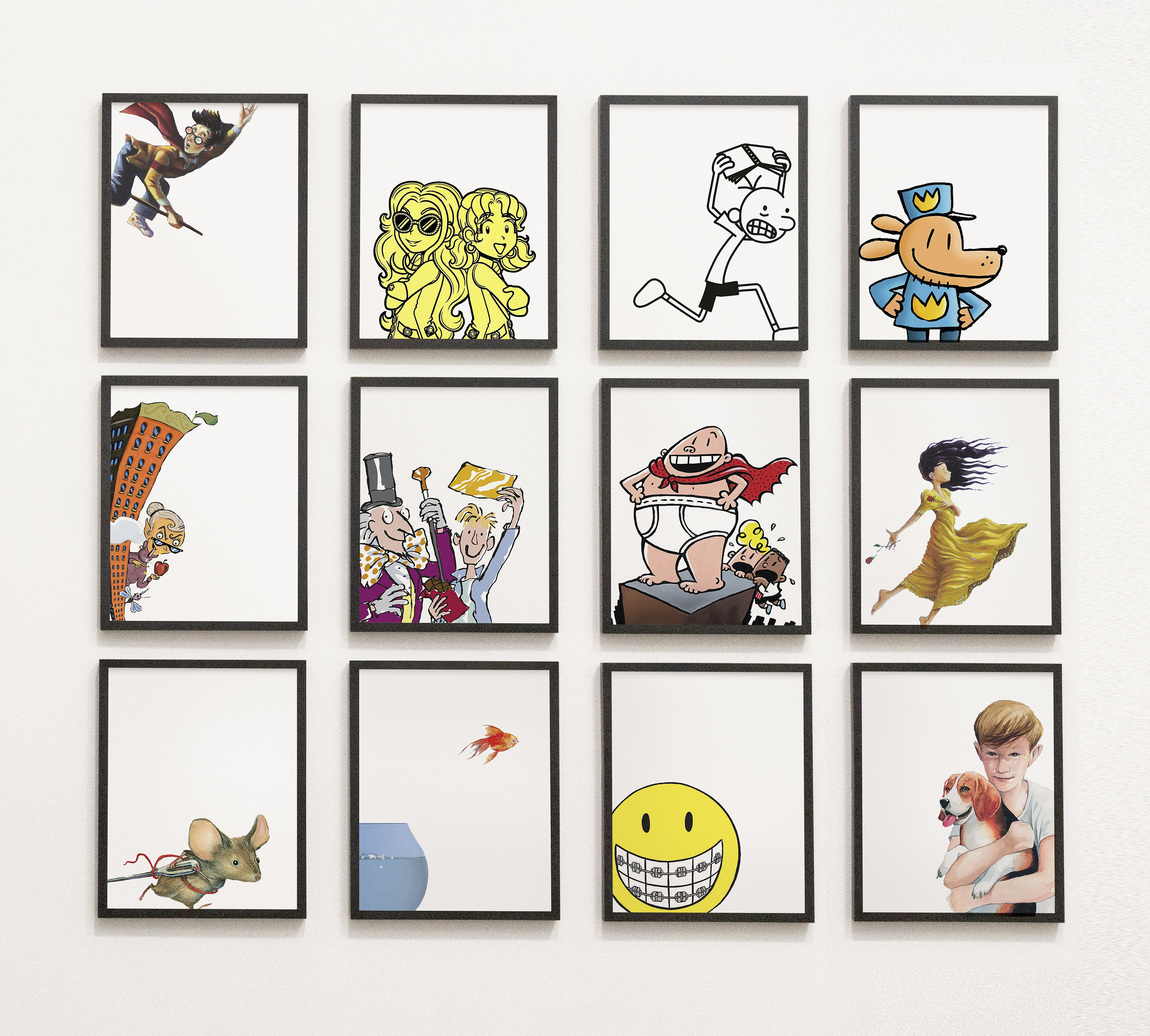 4th & 5th Grade Book Characters Gallery Wall - Classroom Decor, Fourth ...