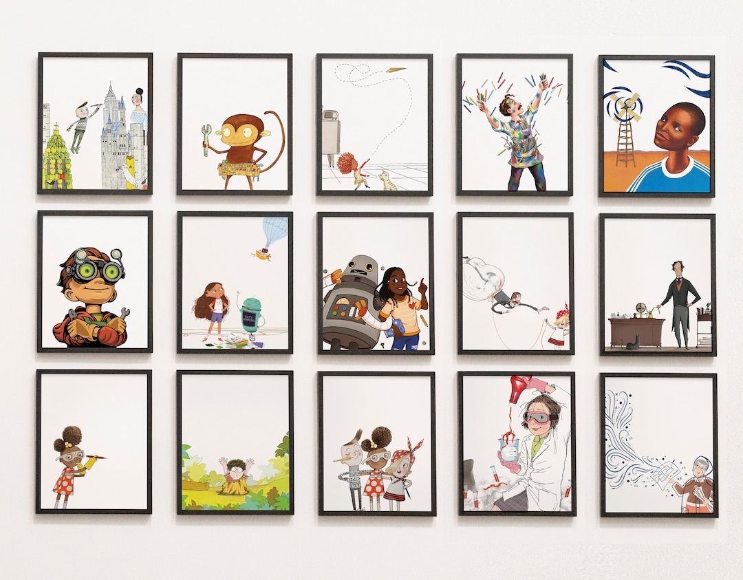 STEM Books Gallery Wall - Engineering, Science, Elementary School ...