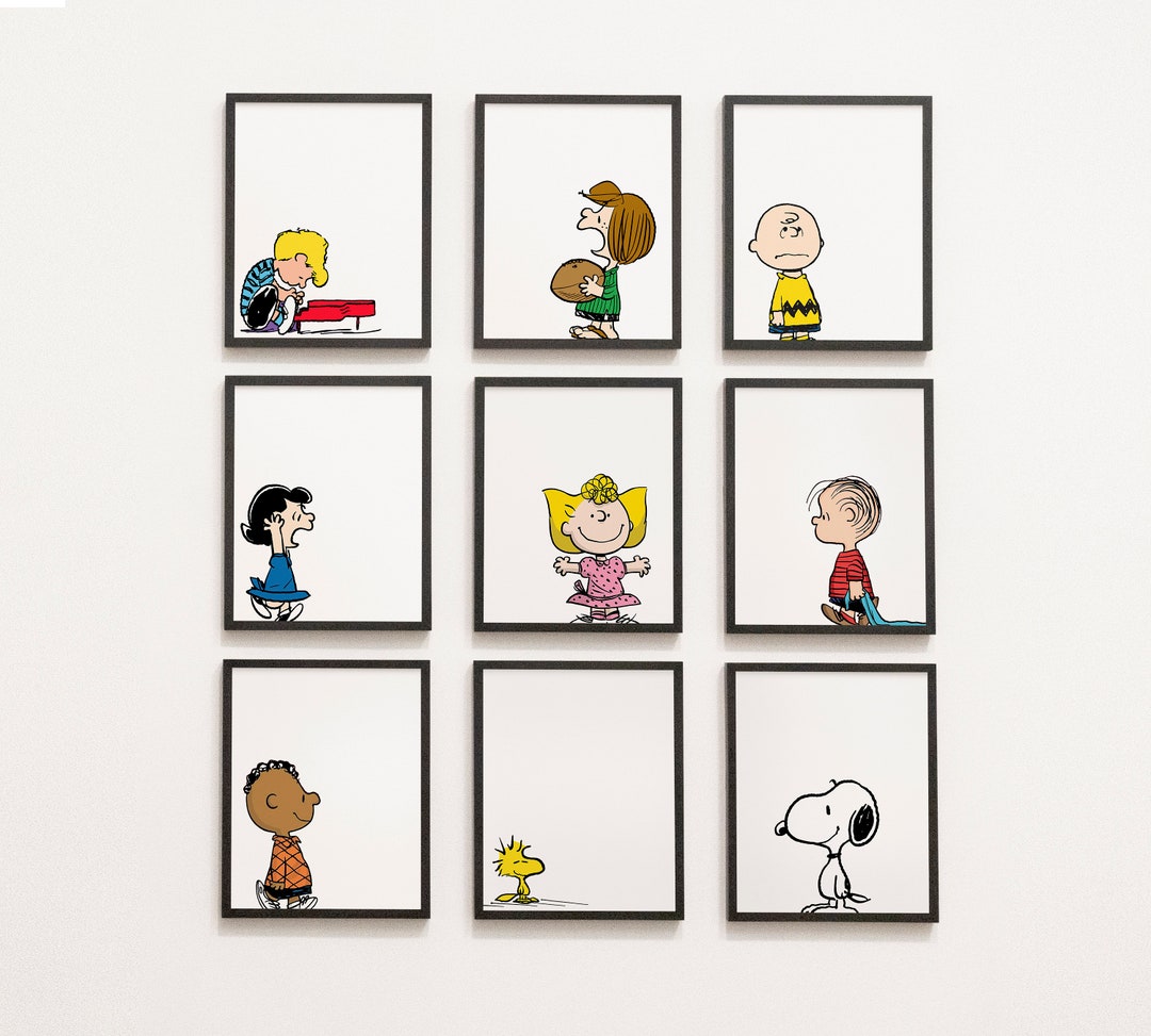 Peanuts Characters Gallery Wall Classroom Decor, Art, Digital Printable ...