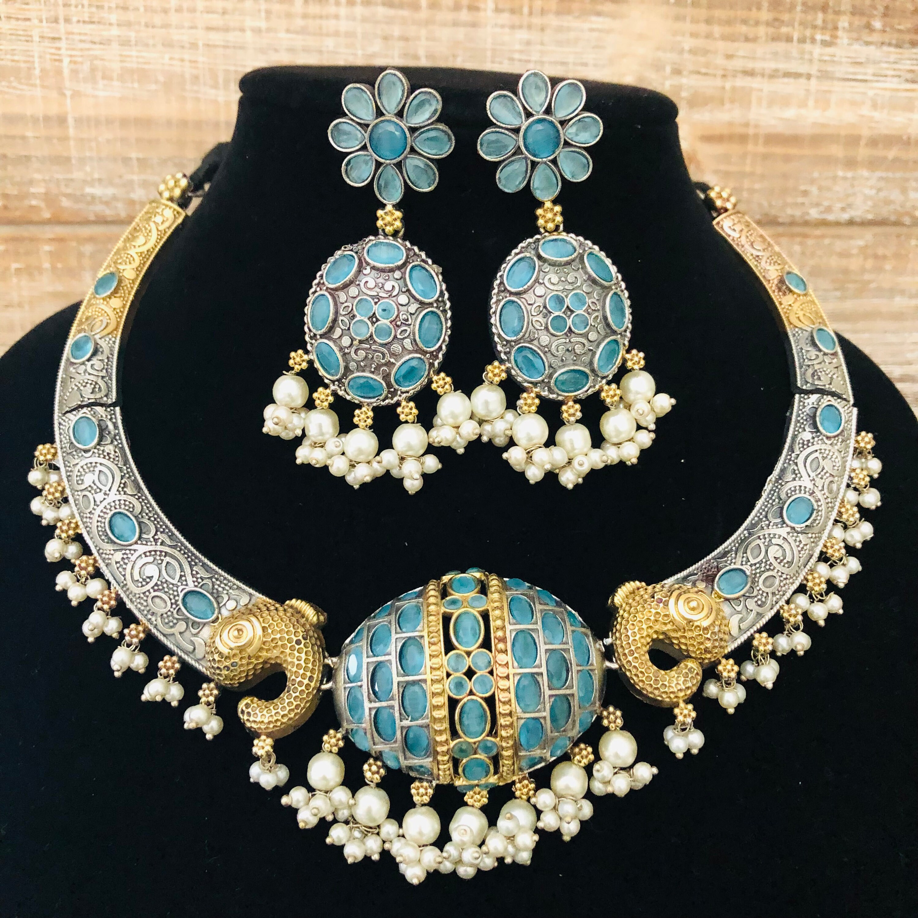 Dual Tone Hansli Necklace: Oxidized Silver Rajput Tribal Jewelry - Etsy