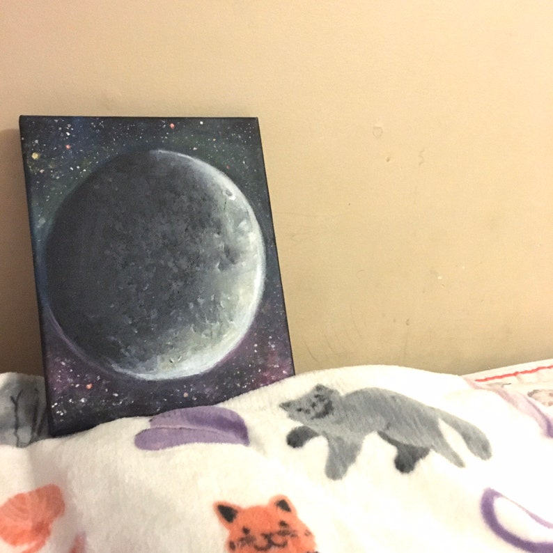 Half Moon Realistic Acrylic Painting 8x10in Orginal Painting - Etsy