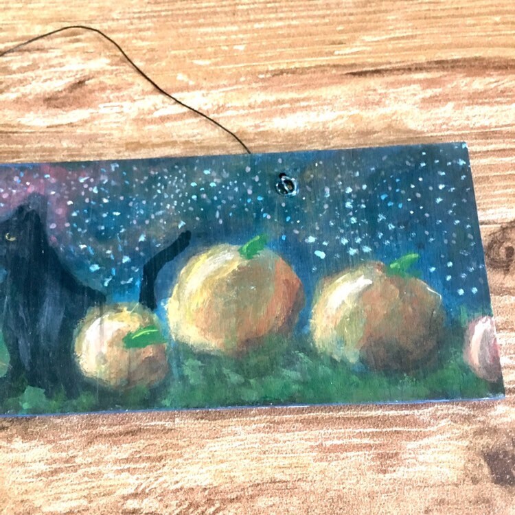 Black Cat Fall Sign Hand Painted Wall Hanging Fall Halloween Decor - Etsy