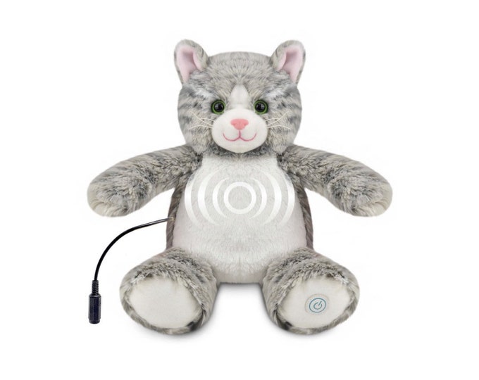Switch Adapted Vibrating Stuffed Cat - Calming Sensory Toy for Special ...
