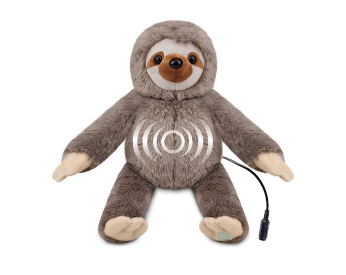 Switch Adapted Vibrating Stuffed Sloth - Calming Sensory Toy for ...