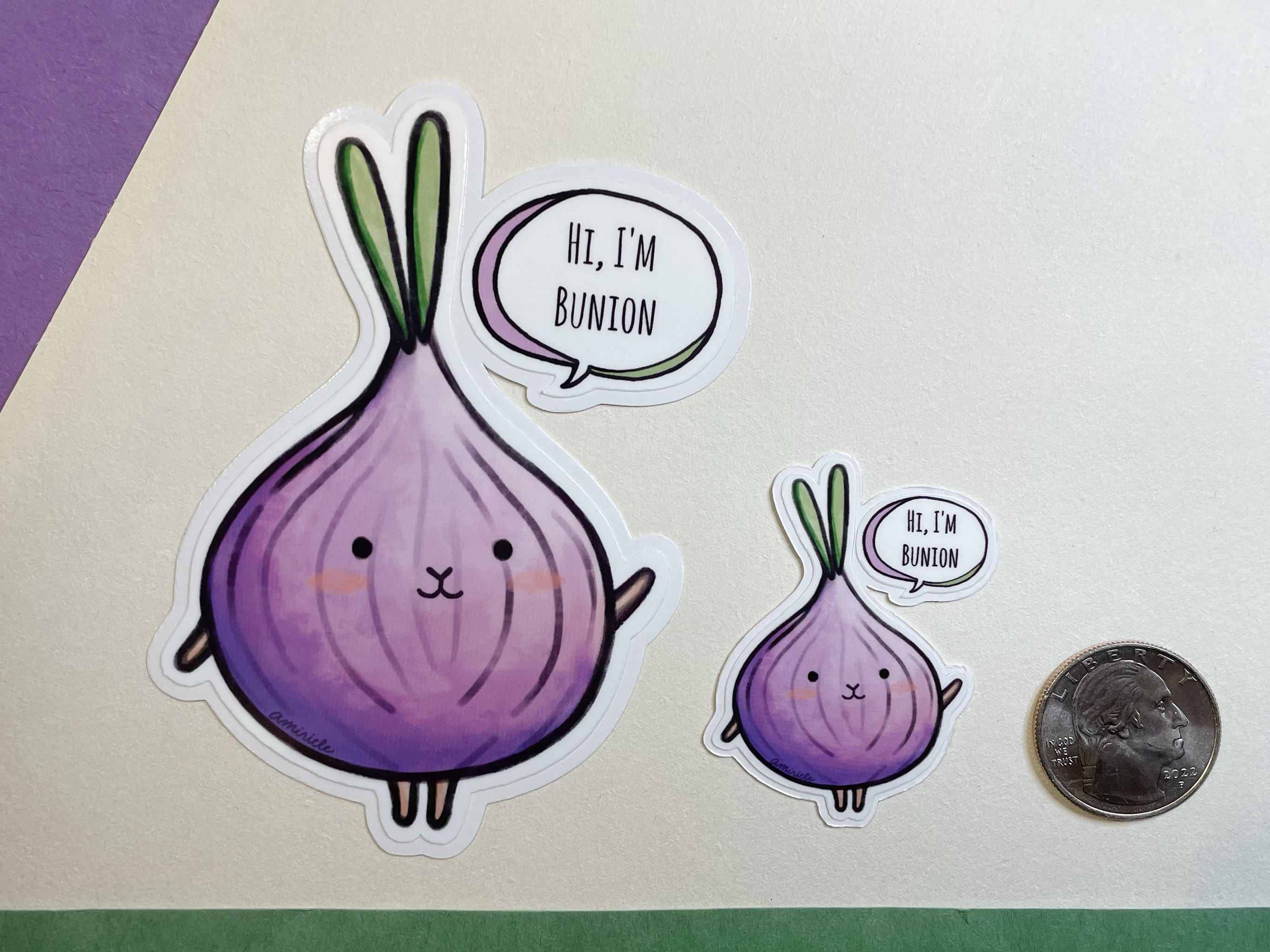 Bunion Customizable Vinyl Sticker Bunny Onion - Etsy