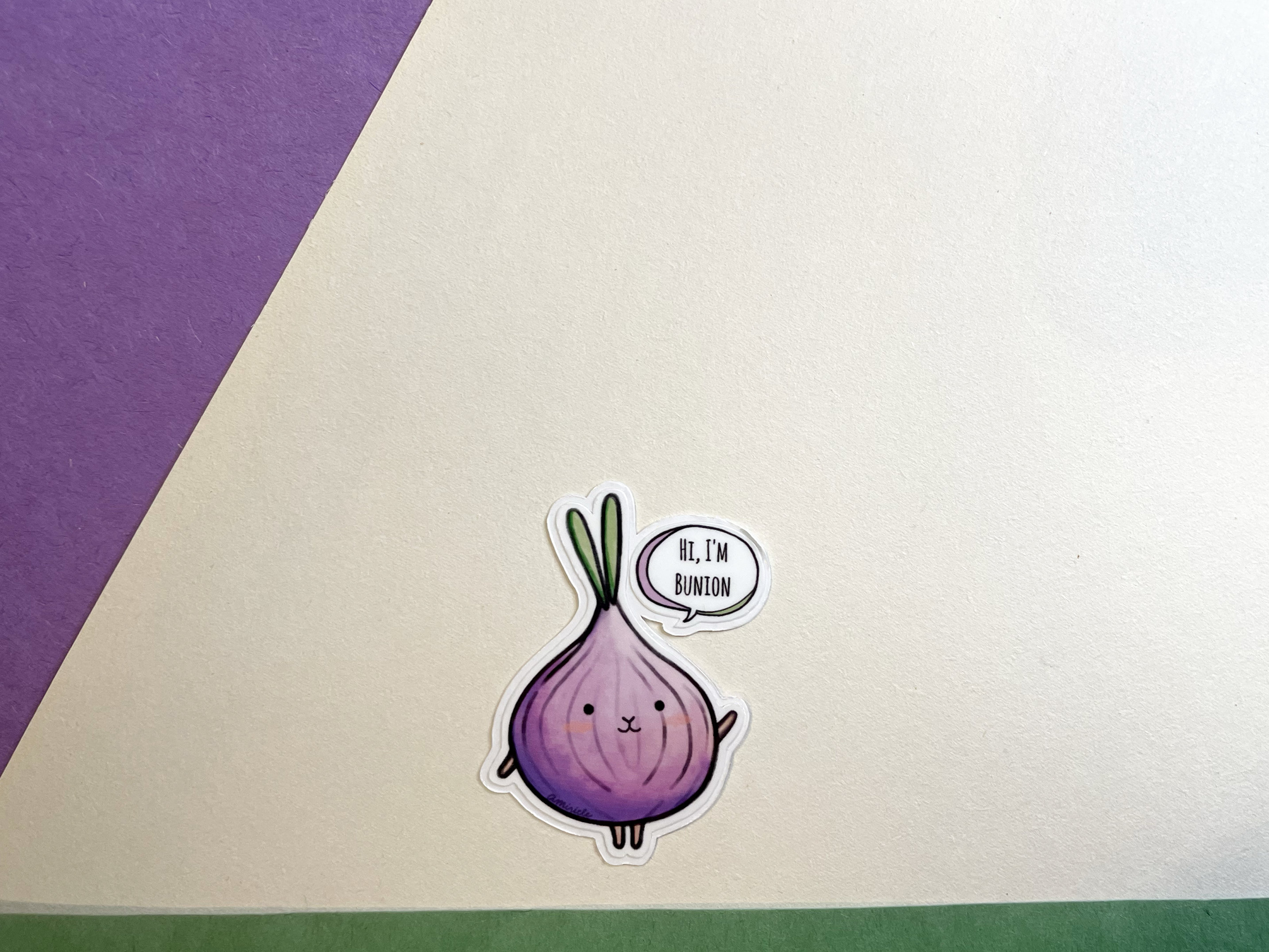 Bunion Customizable Vinyl Sticker Bunny Onion - Etsy