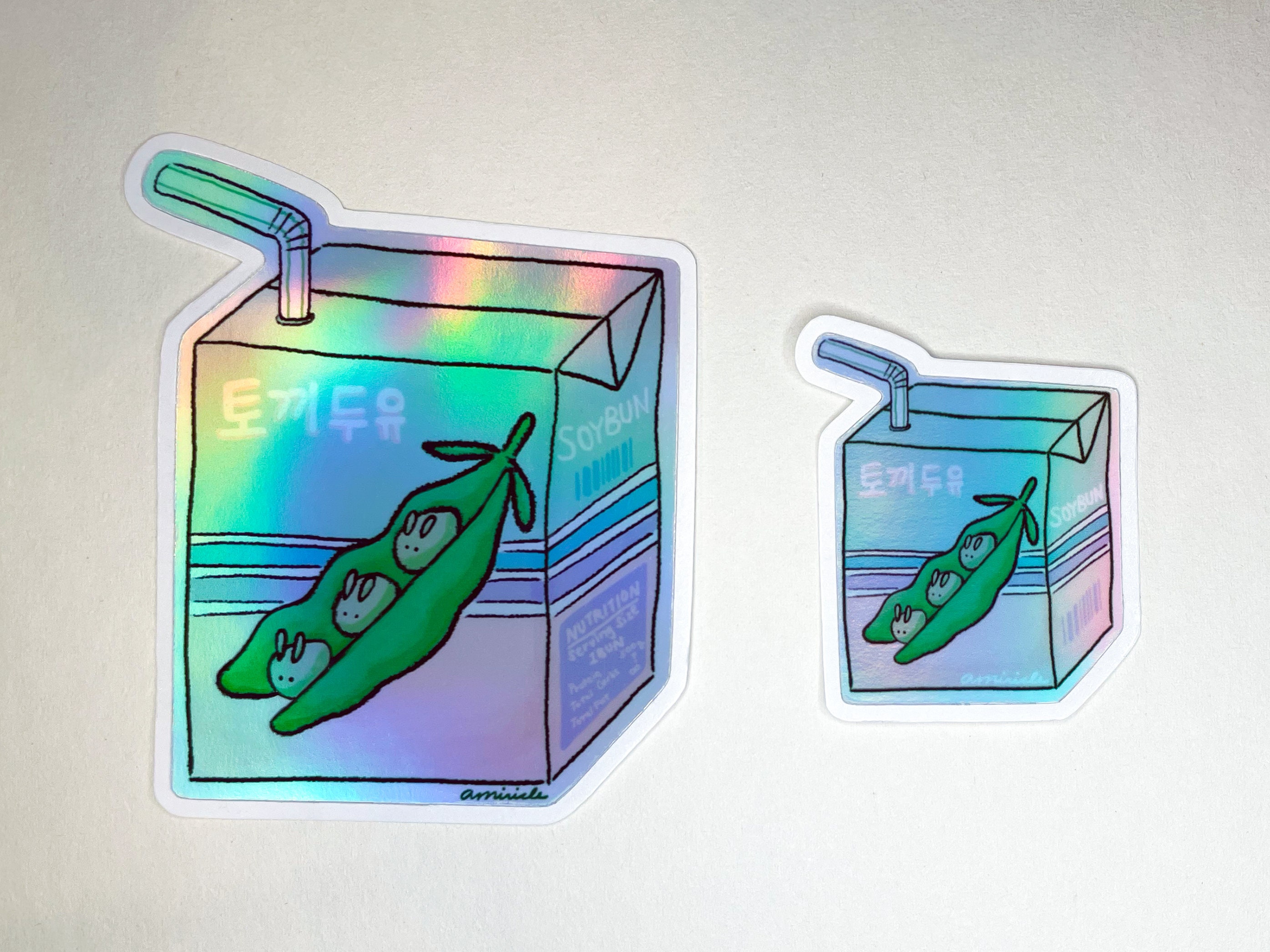 Soybun | Soymilk Bunny | Vinyl Sticker | Holographic - Etsy
