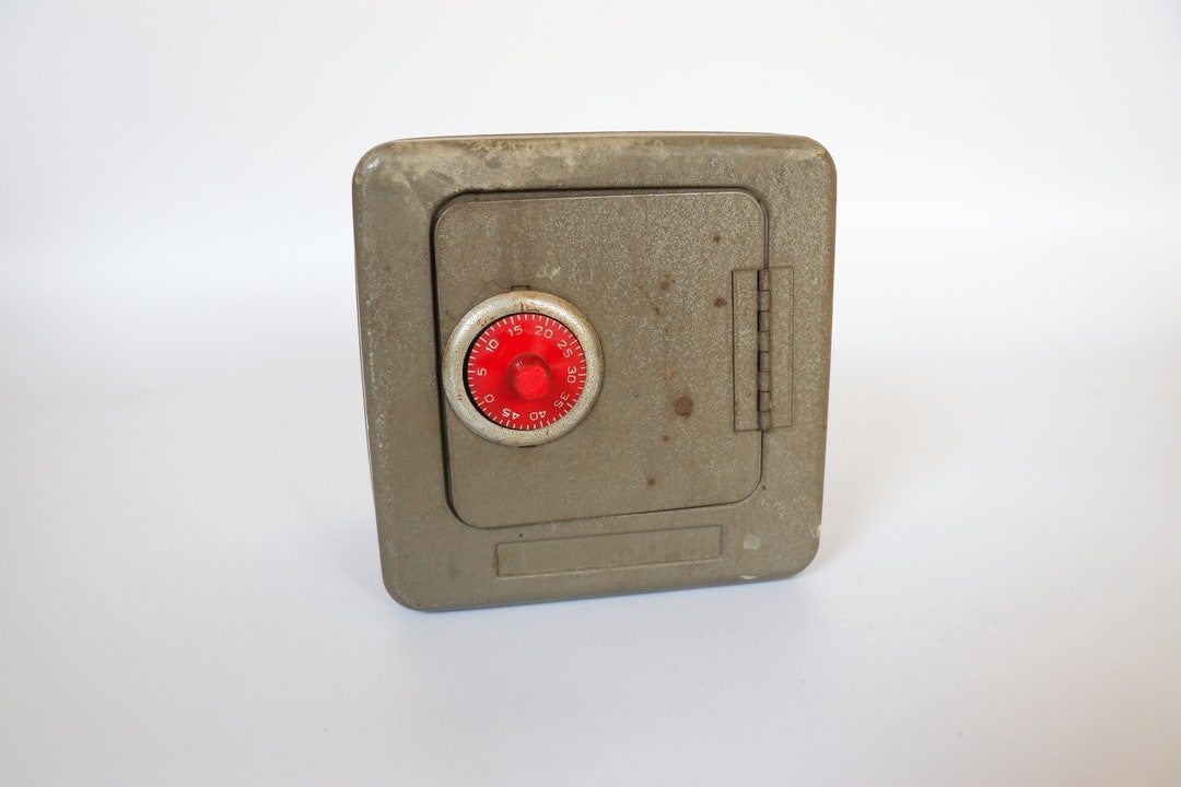 Vintage 1960s Mini Safe Coin Bank - Etsy