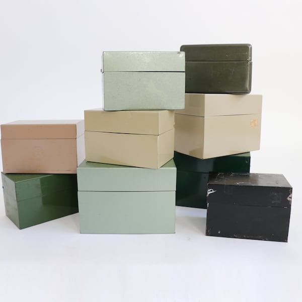 Metal Recipe Box - Etsy