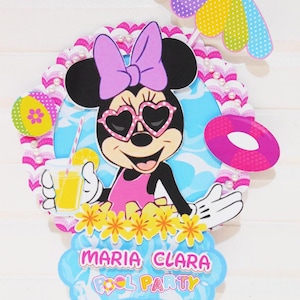 Party Custom Minnie Mouse Pool Party - Etsy
