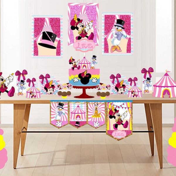 Minnie Mouse Circus Invitations - Etsy
