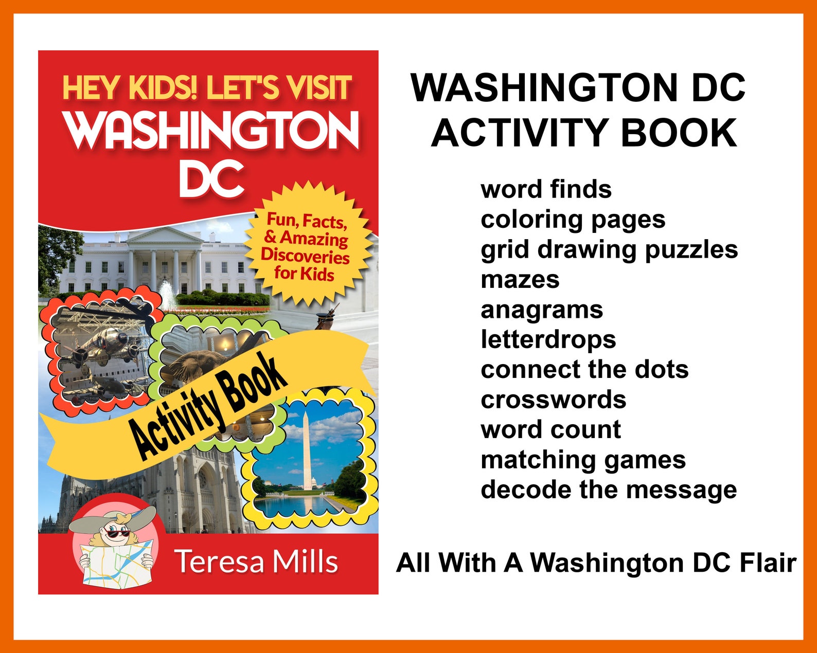 Printable Activities for Kids - Washington DC , Homeschool, Travel Play ...