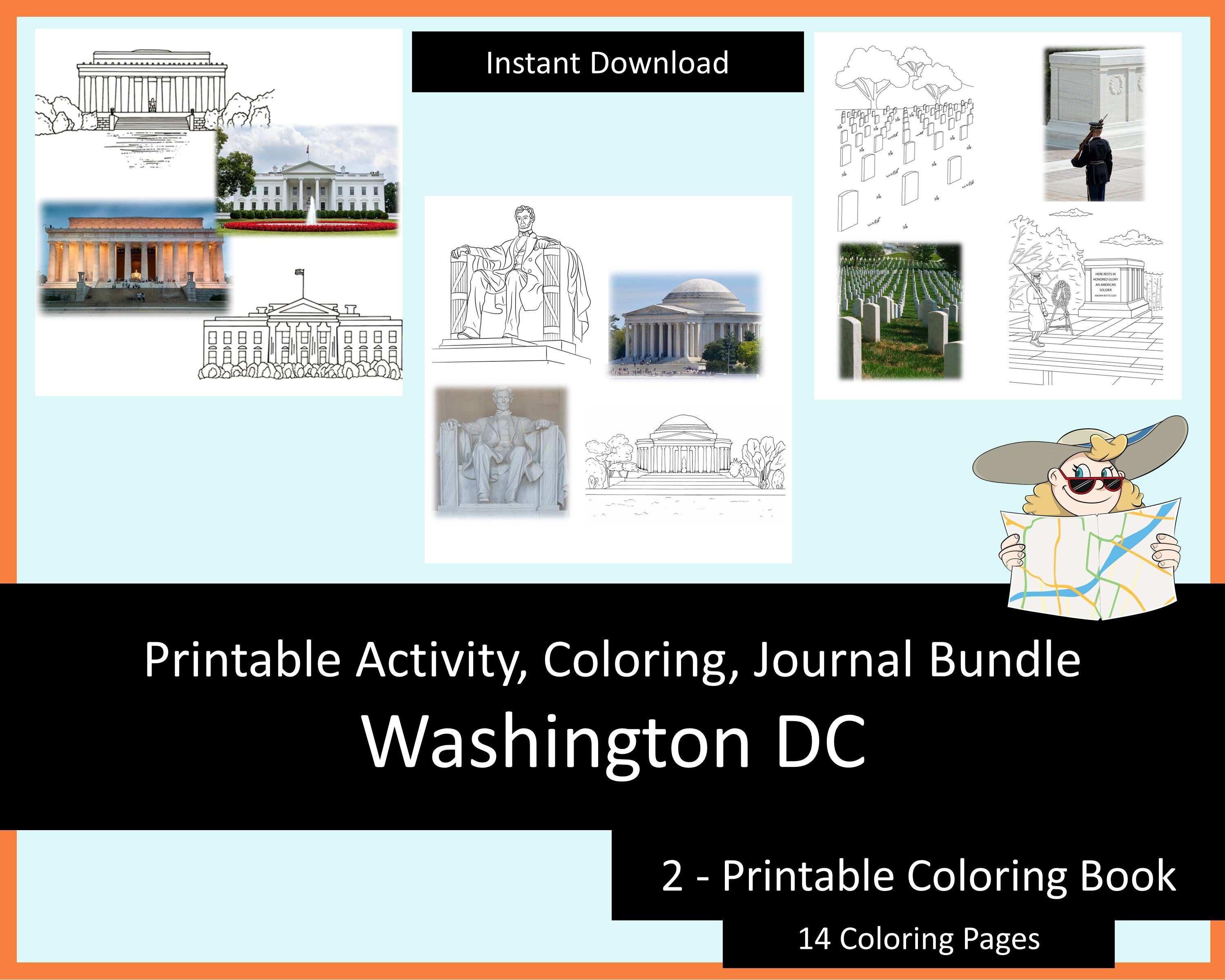 Printable Activities for Kids, Coloring Book, Journal Bundle ...