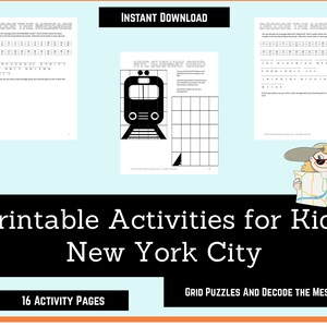 Printable Activities for Kids New York City Homeschool - Etsy