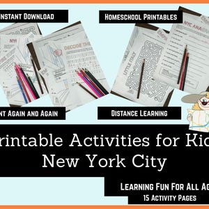 Printable Activities for Kids - New York City, Homeschool, Travel Play ...