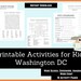 Printable Activities for Kids - Washington DC , Homeschool, Travel Play ...