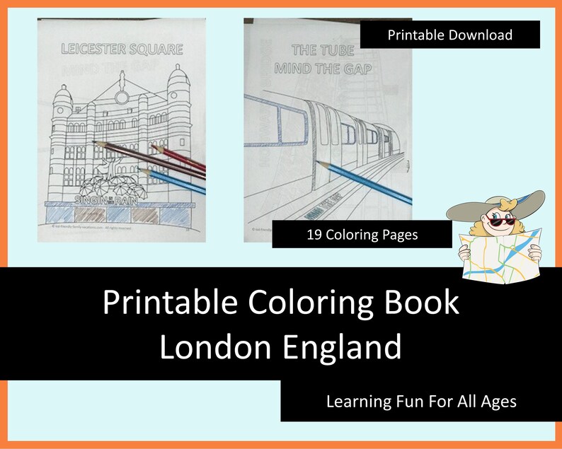 London Travel Kids Coloring Pages, Printable Coloring Kids Travel ...