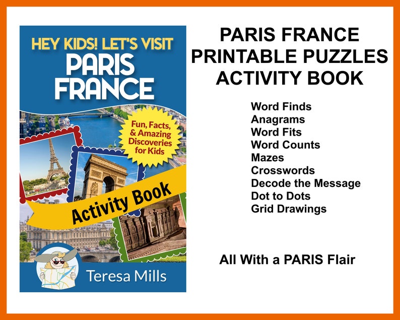 Printable Travel Activities for Kids - Paris France , Travel Games ...