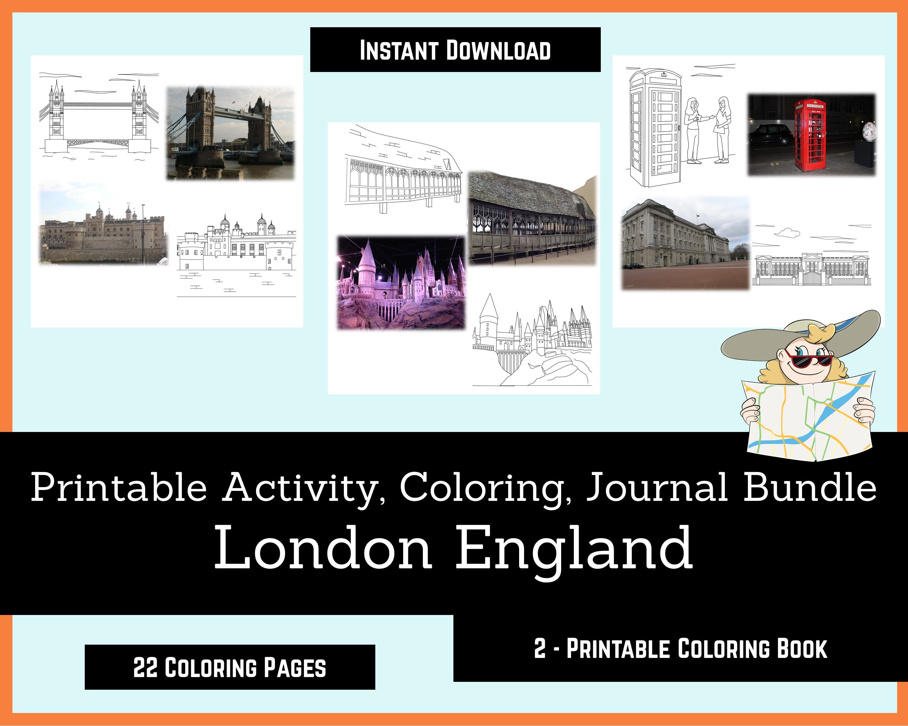 Printable Activities for Kids Coloring Book Journal Bundle | Etsy UK