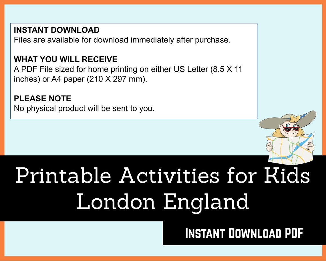 Printable Travel Activities for Kids - London England, Travel Games ...