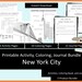 Printable Activities for Kids, Coloring Book, Journal Bundle - New York ...