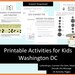 Printable Activities for Kids - Washington DC , Homeschool, Travel Play ...