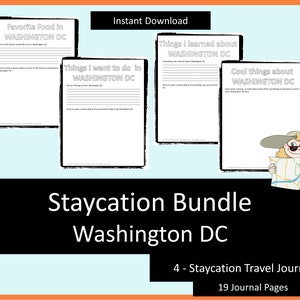 Staycation Bundle Washington DC, Printable Activities, Coloring Book ...