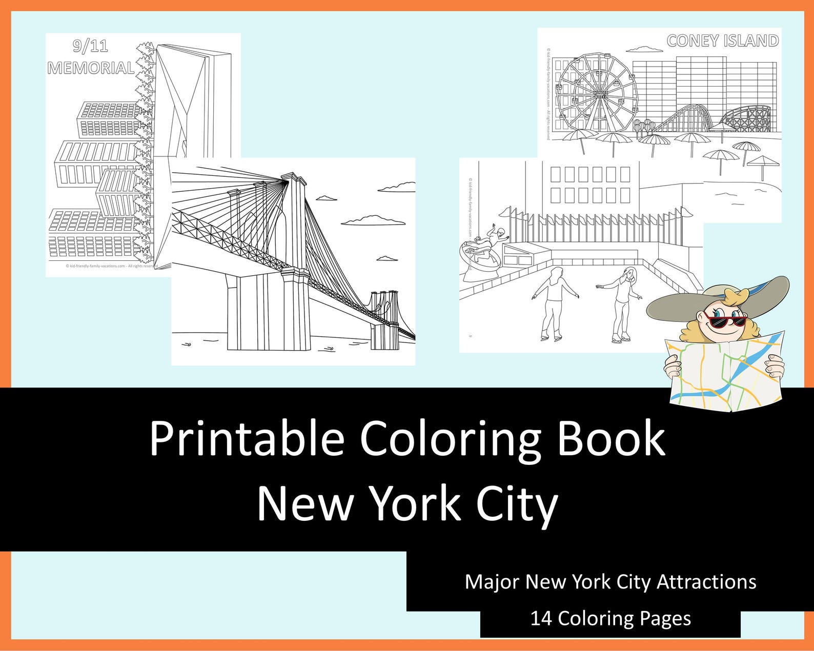 Printable Activities for Kids, Coloring Book, Journal Bundle - New York ...