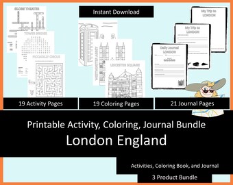 Printable Activities for Kids, Coloring Book, Journal Bundle ...