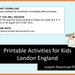 Printable Travel Activities for Kids London England, Travel Games ...