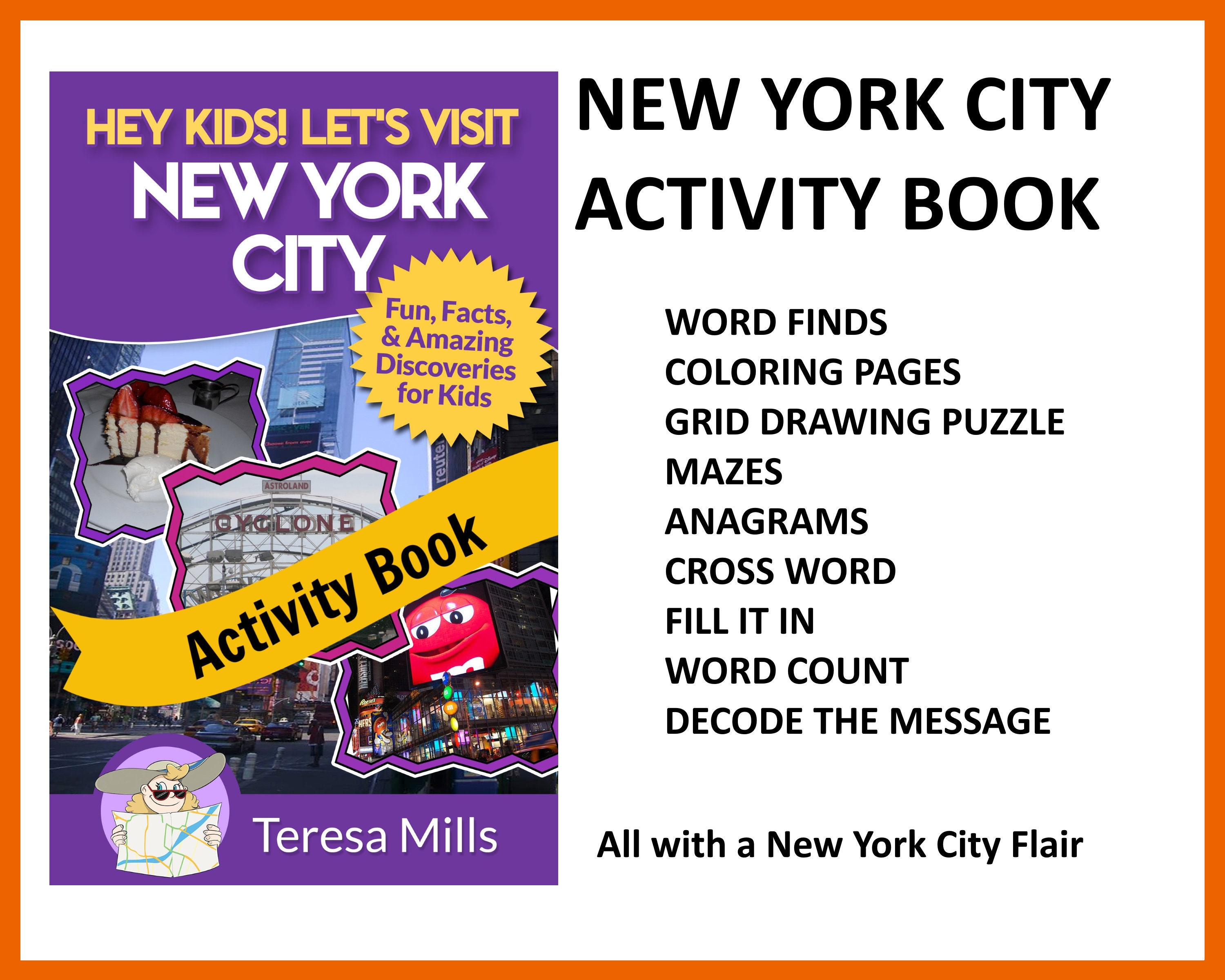 Printable Activities for Kids New York City, Homeschool, Travel Play ...