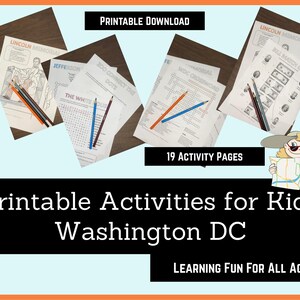 Printable Activities for Kids - Washington DC , Homeschool, Travel Play ...