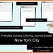 Printable Activities for Kids, Coloring Book, Journal Bundle - New York ...