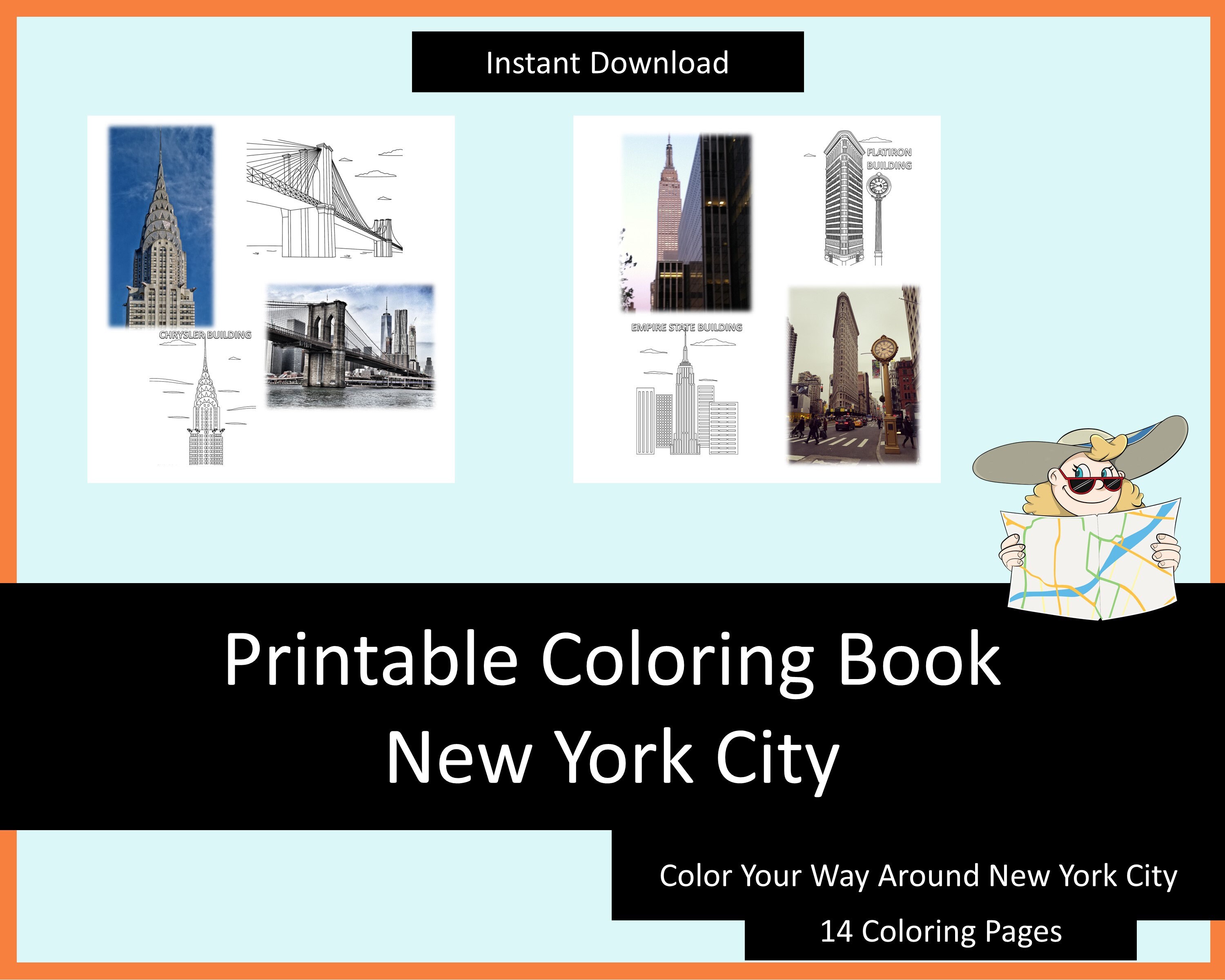 Chrysler Building Coloring Page