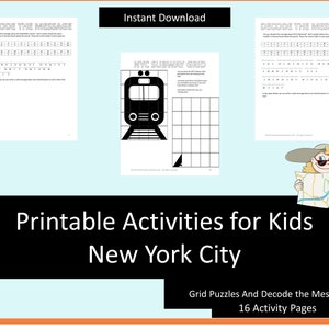 Printable Activities for Kids New York City, Homeschool, Travel Play ...