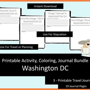 Printable Activities for Kids, Coloring Book, Journal Bundle ...