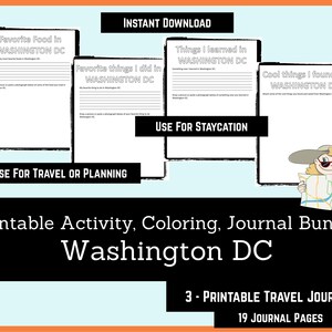 Printable Activities for Kids, Coloring Book, Journal Bundle ...