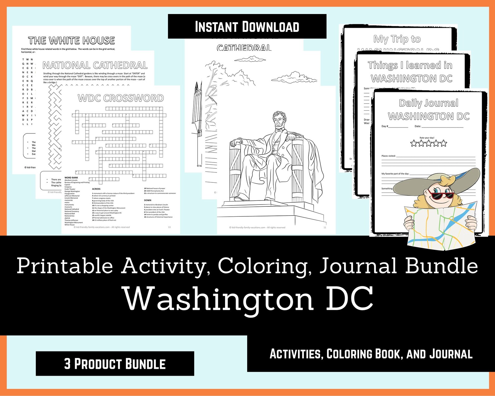 Printable Activities for Kids Coloring Book Journal Bundle | Etsy