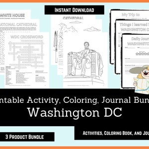 Printable Activities for Kids Coloring Book Journal Bundle | Etsy