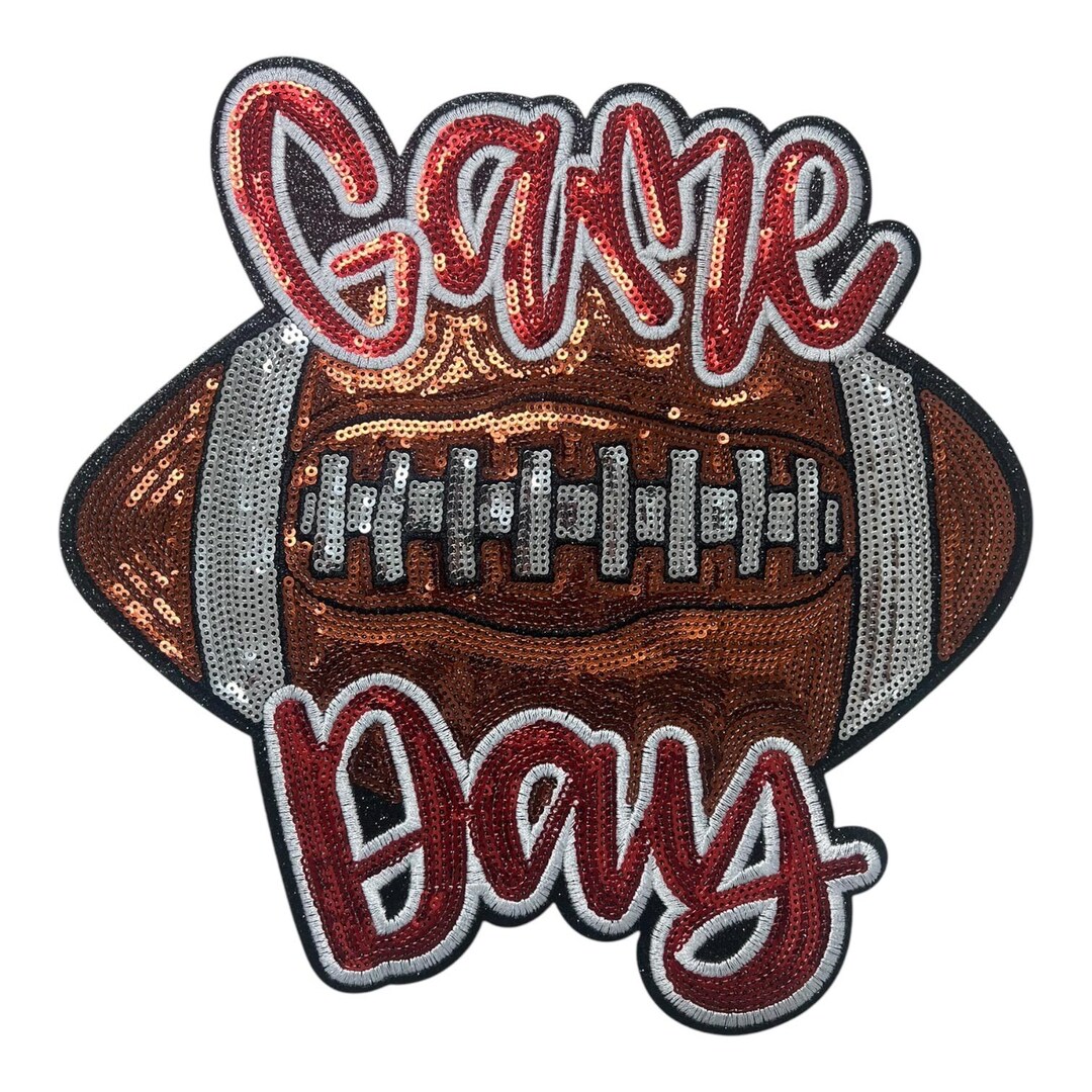 Sequin Football Game Day Iron on Patch - Etsy