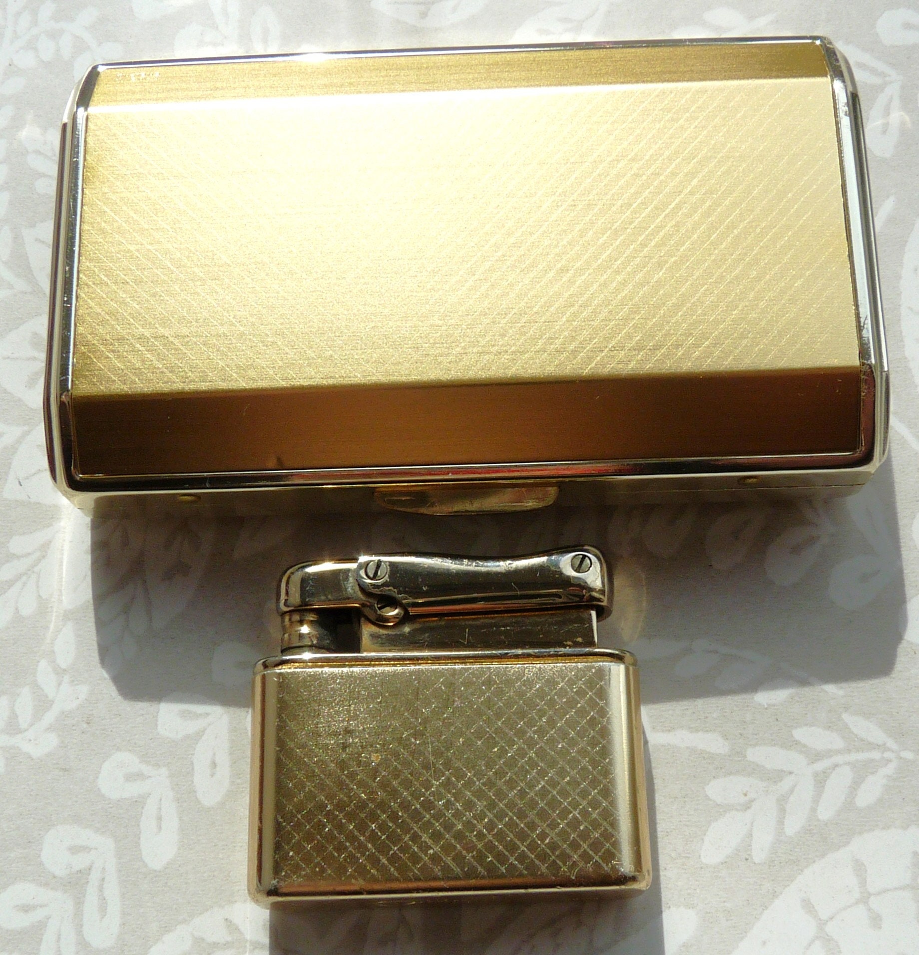 Art Deco 1930s COLIBRI Lighter and Cigarette Case Set in Original Box ...