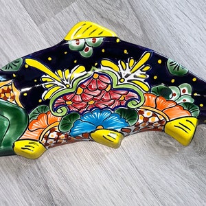 Talavera Fish Hand Painted Beautiful Colors Floral Design - Etsy