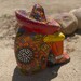 Rare Panchito Statue Terracotta Sleeping Mexican Man Sunflower With ...